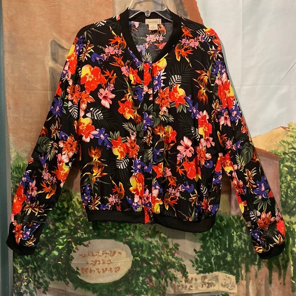 Passport | Jackets & Coats | Passport Tropical Print Bomber Jacket ...